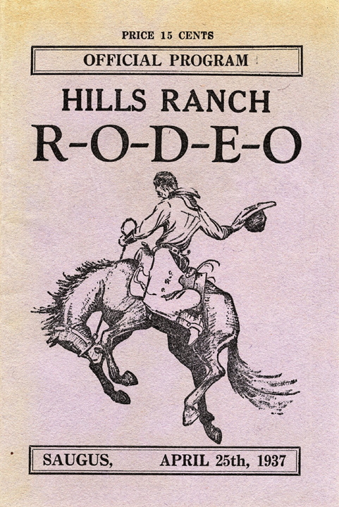 SCVHistory.com AL1937a | Saugus | Hill's Ranch Rodeo Program 4-25-1937