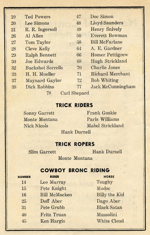 SCVHistory.com AL1937d | Saugus | Hill's Ranch Rodeo Program 4-25-1937