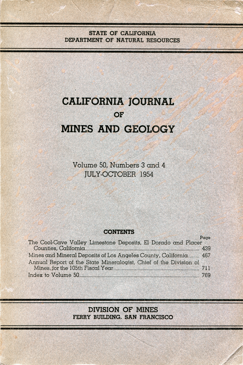 SCVHistory.com | Mining | Selections from California Jounral of Mines ...