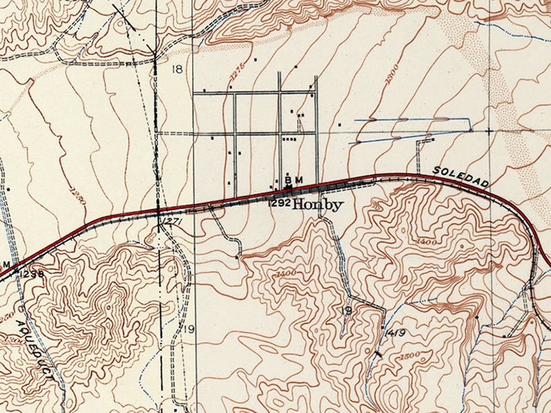 SCVHistory.com LW3020 | Saugus | USGS Maps Showing Honby, 1929-1960.