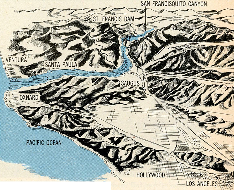 SCVHistory.com | St. Francis Dam Disaster | The Day the Dam Burst ...